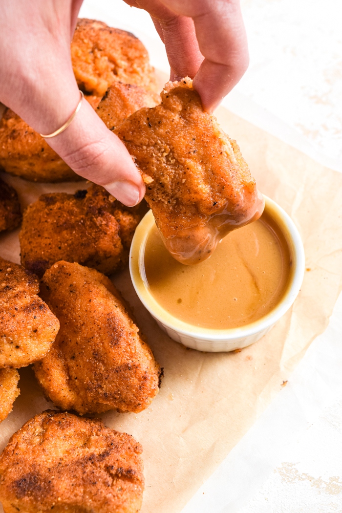 Paleo Chicken Nuggets + Healthy Honey Mustard (GF/DF) Recipe