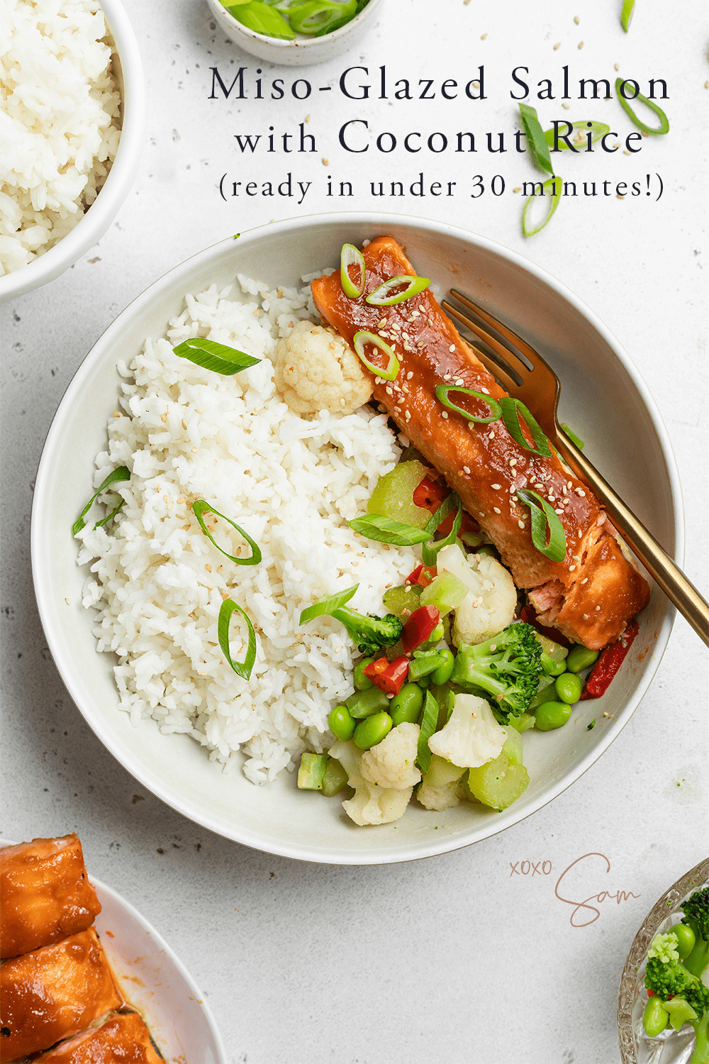 Miso-Glazed Salmon with Coconut Rice – Sam Does Her Best