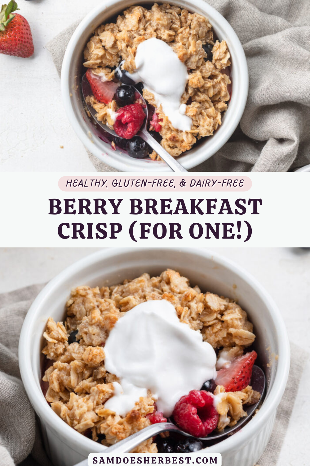 Berry Breakfast Crisp (for one!)