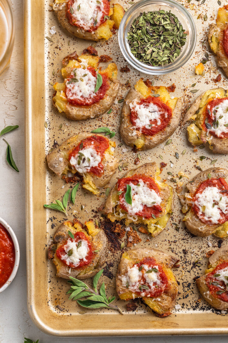 Pizza Smashed Potatoes