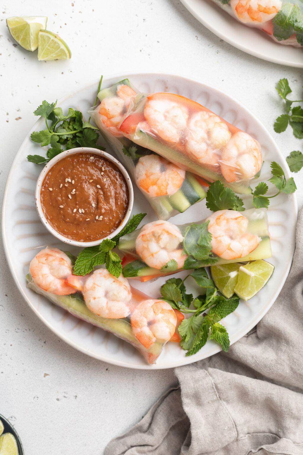 Shrimp Spring Rolls with Peanut Sauce