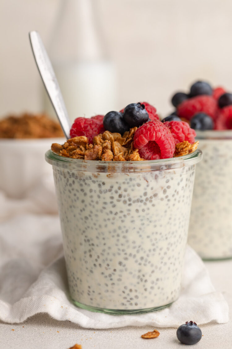 4-Ingredient Chia Seed Protein Pudding (30g protein!)