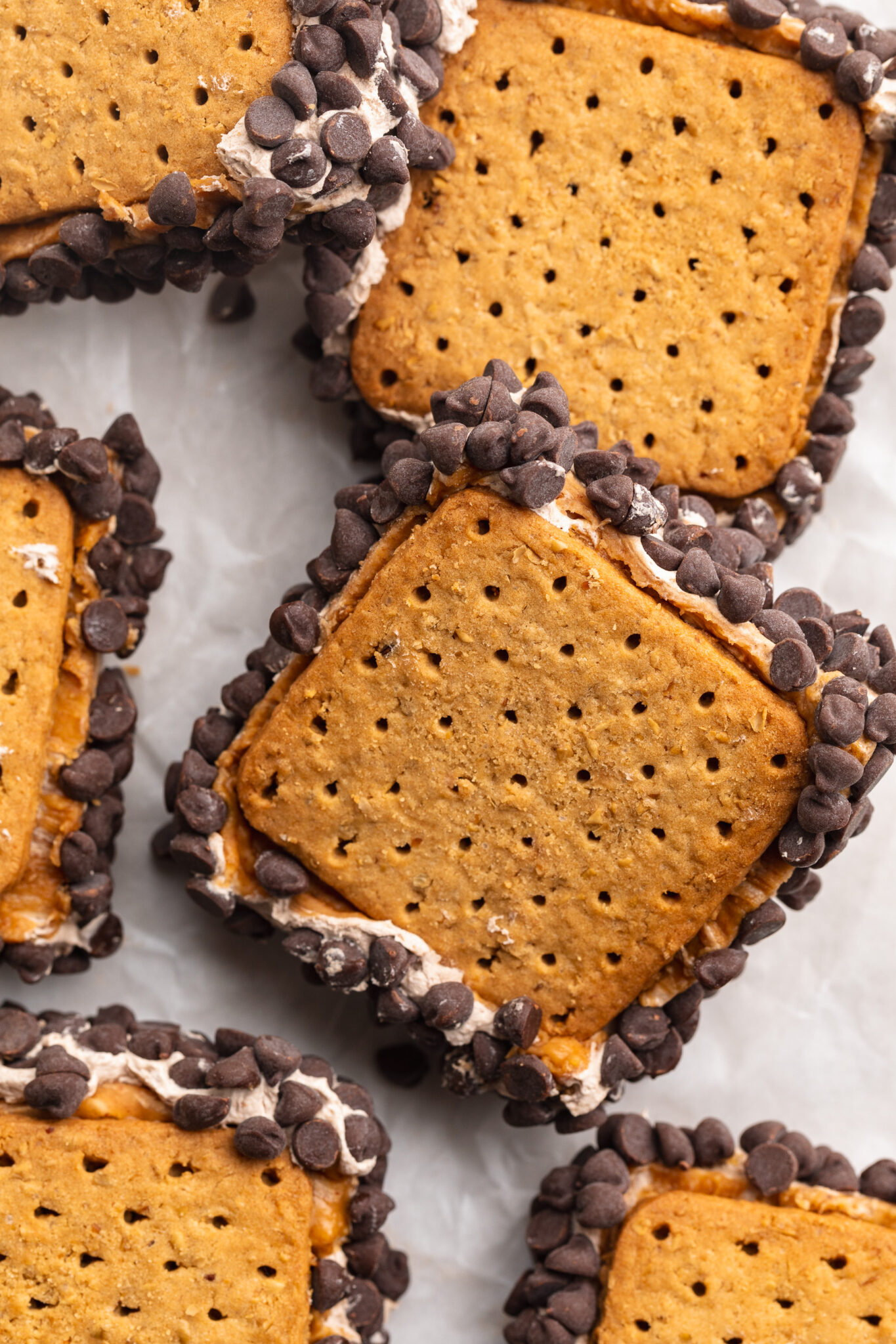 Frozen Chocolate Protein Peanut Butter S'mores Bars